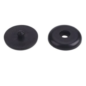 Y-Axis 5 x Seat Belt Button Buckle Clip Stop - Universal Fit Stopper Kit Black (5 Sets)