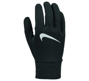 nike mens lightweight tech running gloves black | silver large