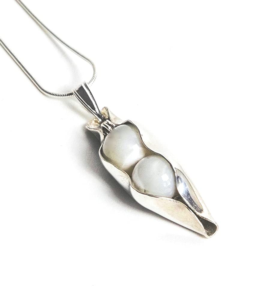 30th Wedding Anniversary Gift | Two Peas In A Pod Necklace | Mother of Pearl Stones | Wife Anniversary Gift