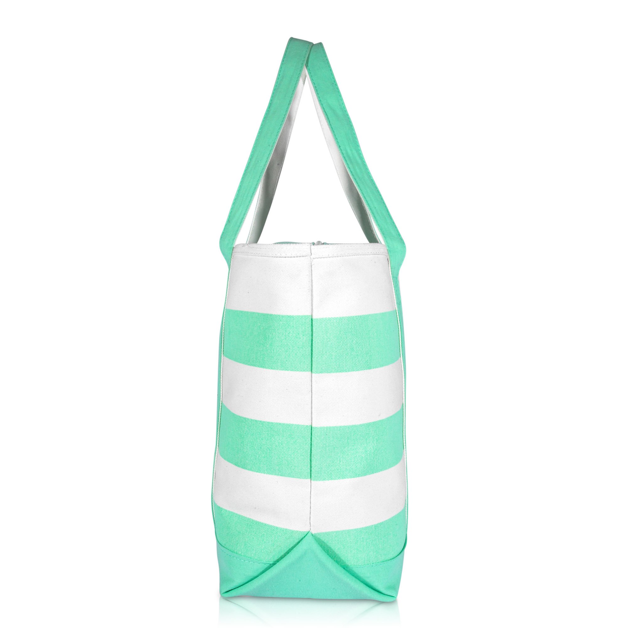 DALIX Monogram Beach Bag and Totes for Women Personalized Gifts Mint Green B