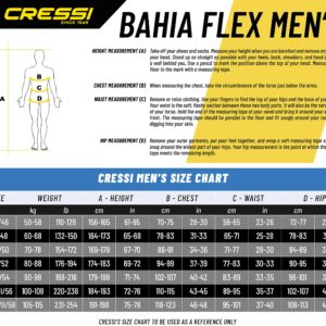 Cressi Bahia Flex 2.5mm Man, Black/Silver, L