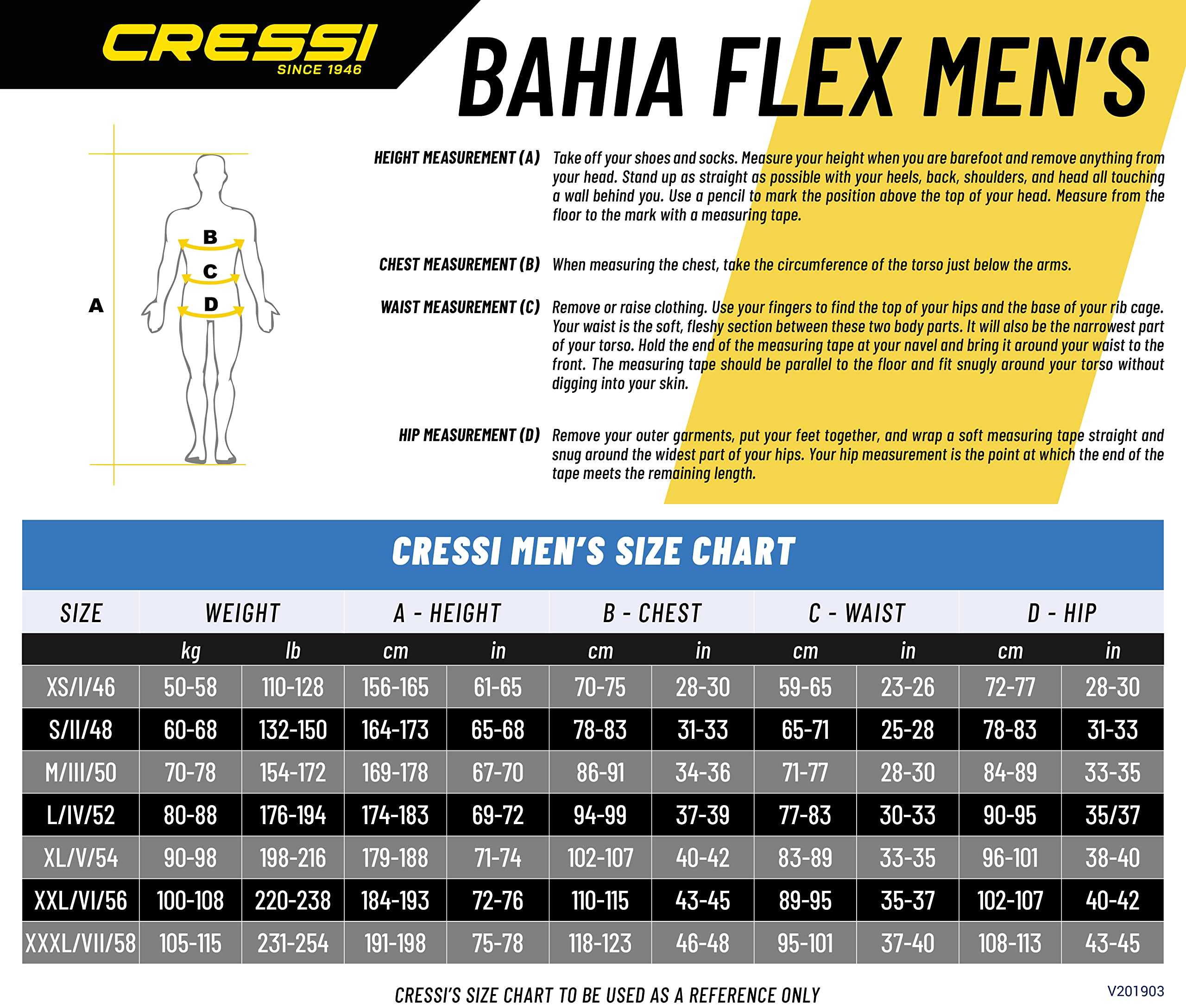 Cressi Bahia Flex 2.5mm Man, Black/Silver, L