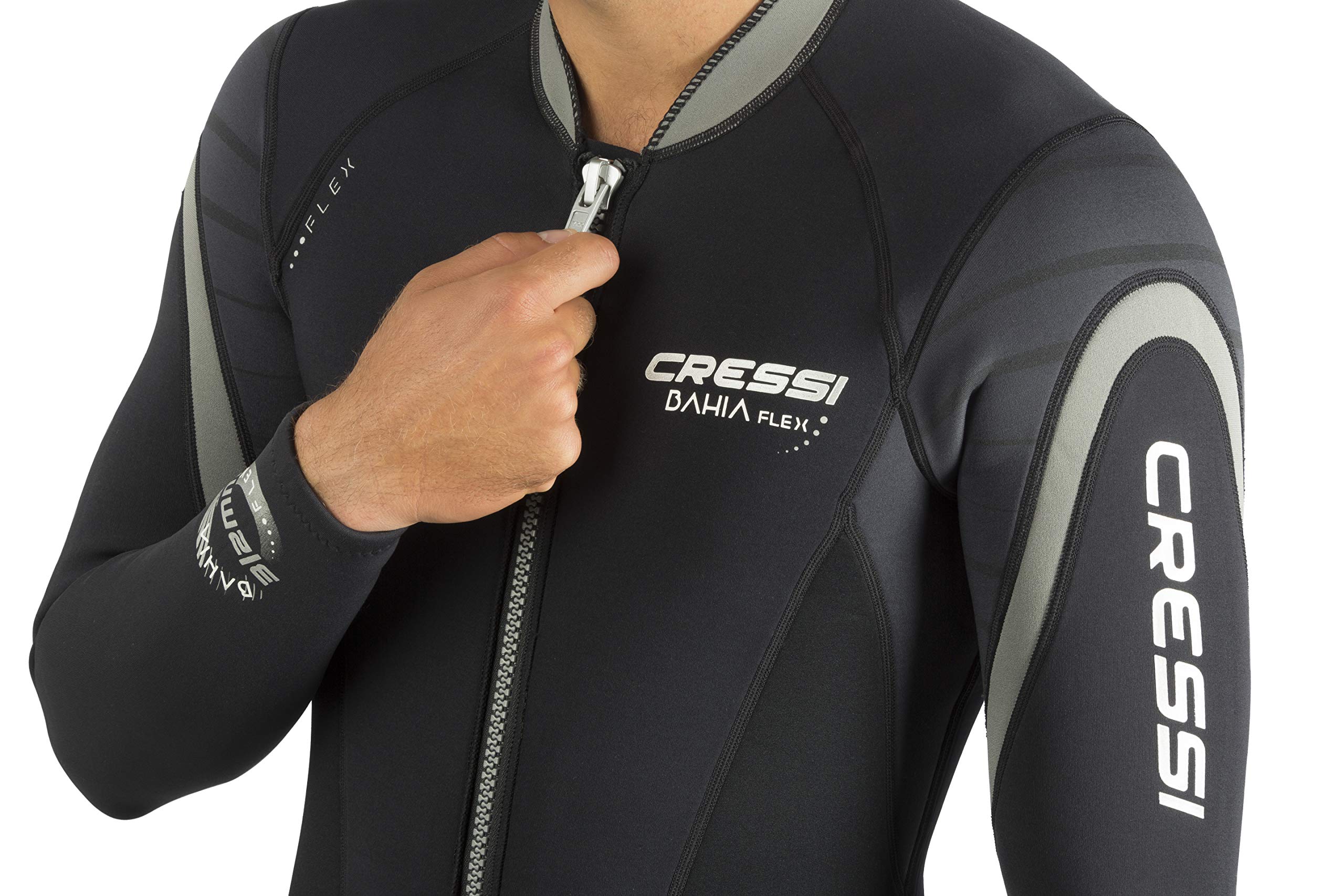 Cressi Bahia Flex 2.5mm Man, Black/Silver, L