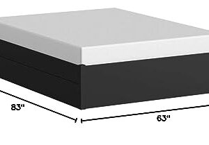 Prepac Select Queen 4-Post Raised Platform 4-Drawer Storage Bed, Modern Queen Storage Bed with Drawers 83" D x 63" W x 16" H, Black, BBSQ-1302-4K