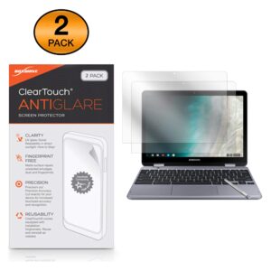 BoxWave Screen Protector for Samsung Chromebook Plus (XE521QAB) (Screen Protector ClearTouch Anti-Glare (2-Pack), Anti-Fingerprint Matte Film Skin for Samsung Chromebook Plus (XE521QAB)