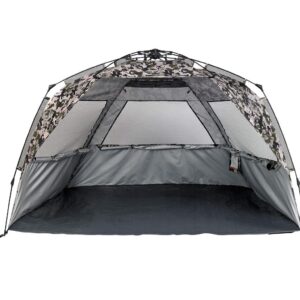 E-Z UP Wedge Portable Beach Tent, 51"x51" Entrance with 3 Roll-Up Windows and Storage Pocket, Camo Spring