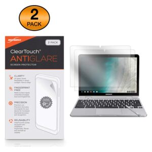 BoxWave Screen Protector Compatible With Samsung Chromebook Plus V2 (Screen Protector ClearTouch Anti-Glare (2-Pack), Anti-Fingerprint Matte Film Skin for Samsung Chromebook Plus V2