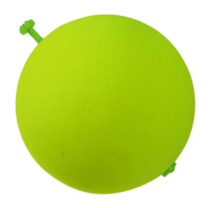 rebelfin 3" inch round foam fishing bobbers - fluorescent yellow snap-on floats, great for musky suckers & catfish (6-pack)