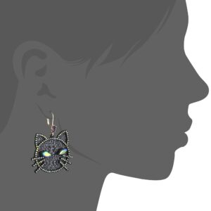 Betsey Johnson Cat Drop Earrings