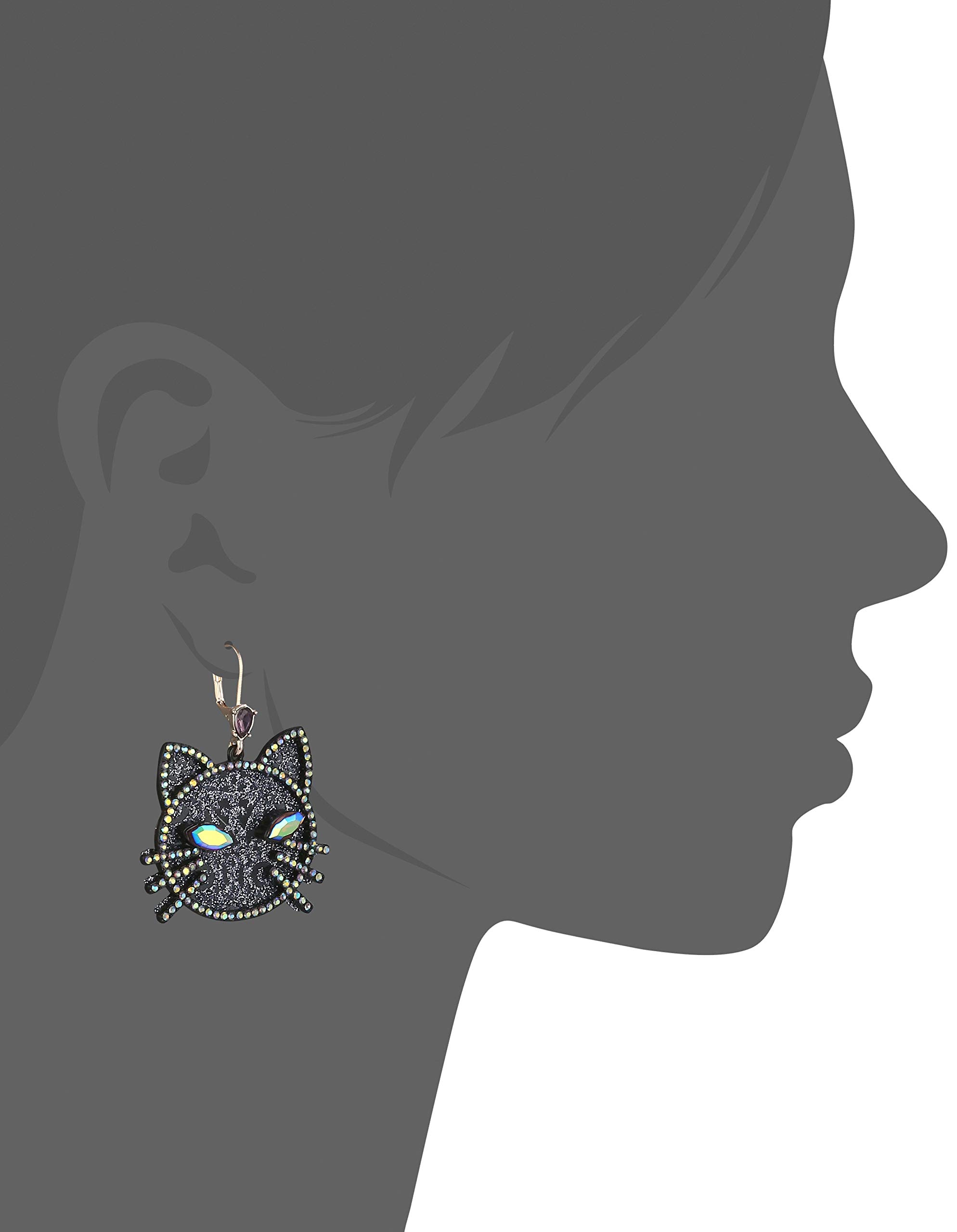 Betsey Johnson Cat Drop Earrings