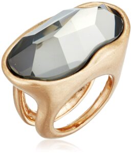 robert lee morris soho stone sculptural ring, size 8.5, black diamond