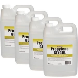 propylene glycol - usp certified food grade - highest purity, humectant, fog machine, humidor & antifreeze solution, diy, 4 gallon value pack