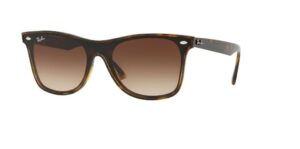 ray-ban rb4440n blaze wayfarer 710/13 41m light havana/brown gradient sunglasses for men for women+ bundle with designer iwear eyewear kit