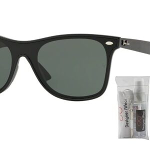 Ray-Ban RB4440N BLAZE CLUBMASTER 601/71 41M Black/Green, Black/Green, Size 41 mm