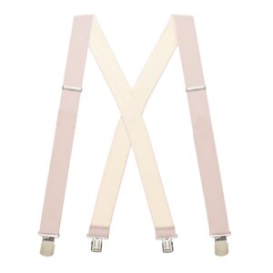 suspender store undergarment suspenders - 2-inch wide soft elastic - x-back - pin clip - 42" for 5'0" to 5'9" tall