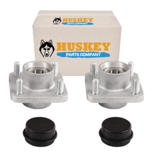 huskey 2x front wheel hub bearing assemblies and bearings for club car ds & precedent 2003 & up g & e models, replaces oem part # 102357701, aftermarket reference # 6110