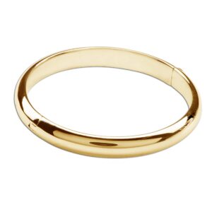 children's 14k gold-plated classic baby bangle bracelet for babies, toddlers and kids (child-medium)