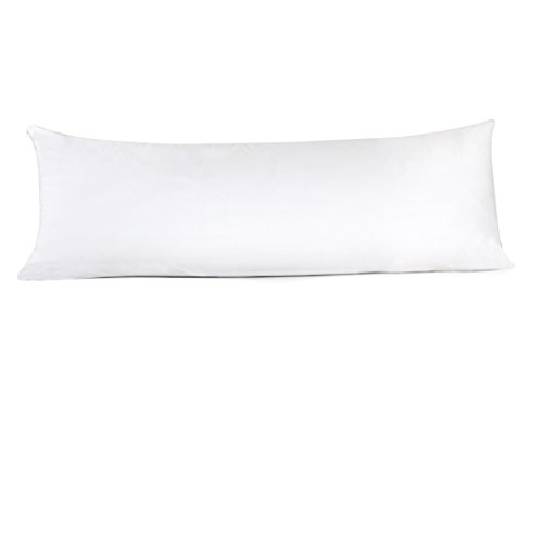 I AM A Huggable Body Pillow (54" x 20") - Hypoallergenic/Firm Support/Full Body Support/100% Cotton/White, (96563)