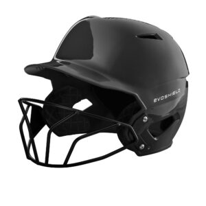 evoshield xvt batting helmet with facemask, black - l-xl