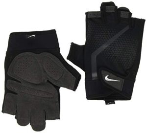 nike mens extreme fitness gloves black | white medium