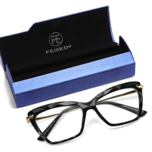 FEISEDY Cat Eye Glasses Frame Clear Lenses Eyewear Women B2440