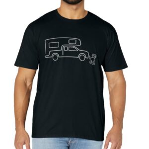 Dog Truck Camper RV T-shirt | Happy Camper Dog