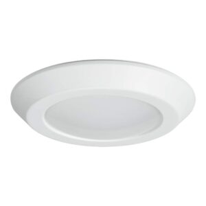 halo bld606930whr bld 6 in. white integrated recessed ceiling light trim at 3000k soft, title 20 compliant led direct mount, 6"