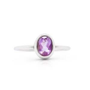 koral jewelry amethyst vintage gipsy delicate ring 925 sterling silver oval stone boho chic us size 6 7 8 9 (9)