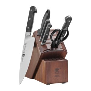 zwilling j.a. henckels 7-pc zwilling pro knife block set, black/stainless steel