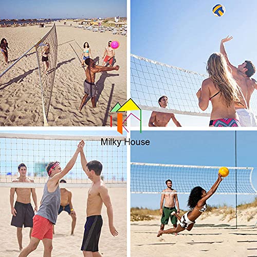 Volleyball Nets, Professional Volleyball Net, Portable Volleyball Replacement Net for Backyard Schoolyard Sports Beach Swimming Pool, Indoor/Outdoor Volleyball Net Set, 32FTX3FT, Poles Not Included