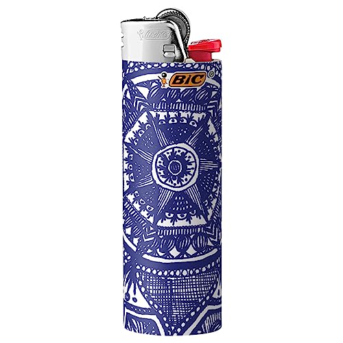 BIC Maxi Pocket Lighter, Special Edition Bohemian Collection, Assorted Unique Lighter Designs, 50 Count Tray of Lighters