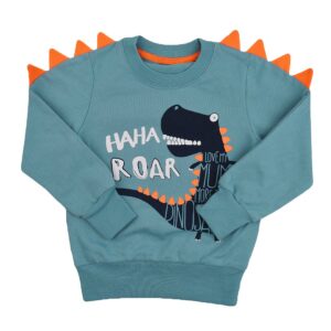 boys dinosaur sweatshirts toddler long sleeve t-shirts pullover cartoon tee sport tops for kids 4t