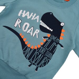 Boys Dinosaur Sweatshirts Toddler Long Sleeve T-Shirts Pullover Cartoon Tee Sport Tops for Kids 4T