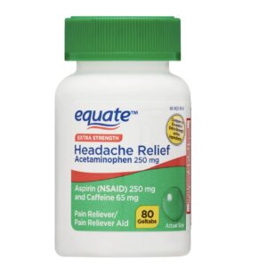 Equate Headache Relief, Extra Strength, 80 Geltabs (Pack of 2)