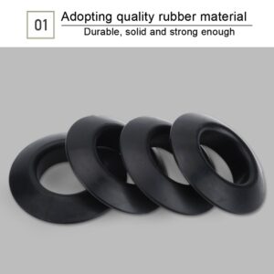 Dilwe 4Pcs Kayak Paddle Drip Ring, Practical Rubber Drip Rings for Kayak Canoe Rafting Paddles Shaft