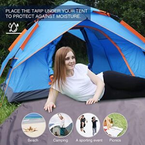 REDCAMP Waterproof Camping Tent Tarp - 55"x83", 4 in 1 Multifunctional Tent Footprint for Camping, Hiking and Survival Gear, Lightweight and Compact