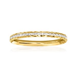 ross-simons 0.70 ct. t.w. cz eternity band in 14kt yellow gold. size 6