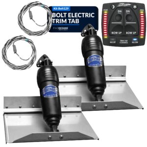 bennett bolt electric trim tab system 12" x 9", includes integrated helm control, actuators, wires harnesses and mounting hardware, complete kit bolt129, 12v dc - fo4322