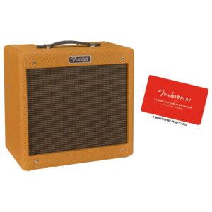 fender pro junior iv tweed 120v guitar amplifier bundle w/fender play 3-month pr