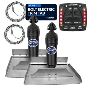 bennett bolt electric trim tab system 12" x 12", includes integrated helm control, actuators, wires harnesses and mounting hardware, complete kit bolt1212, 12v dc - fo4321