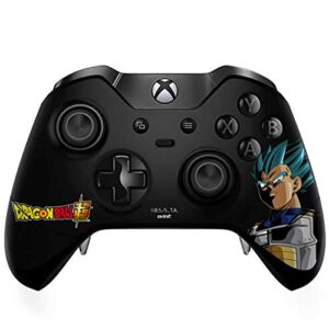 skinit decal gaming skin compatible with xbox one elite controller - officially licensed dragon ball super dragon ball super vegeta design