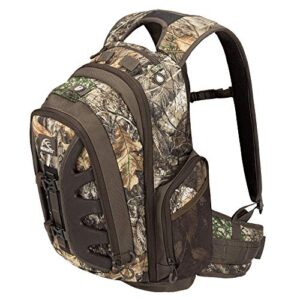 insights hunting by frogg toggs- the element, heavy duty 1,831 cubic inch outdoor hiking fishing camping hunting backpack with rain fly, realtree edge