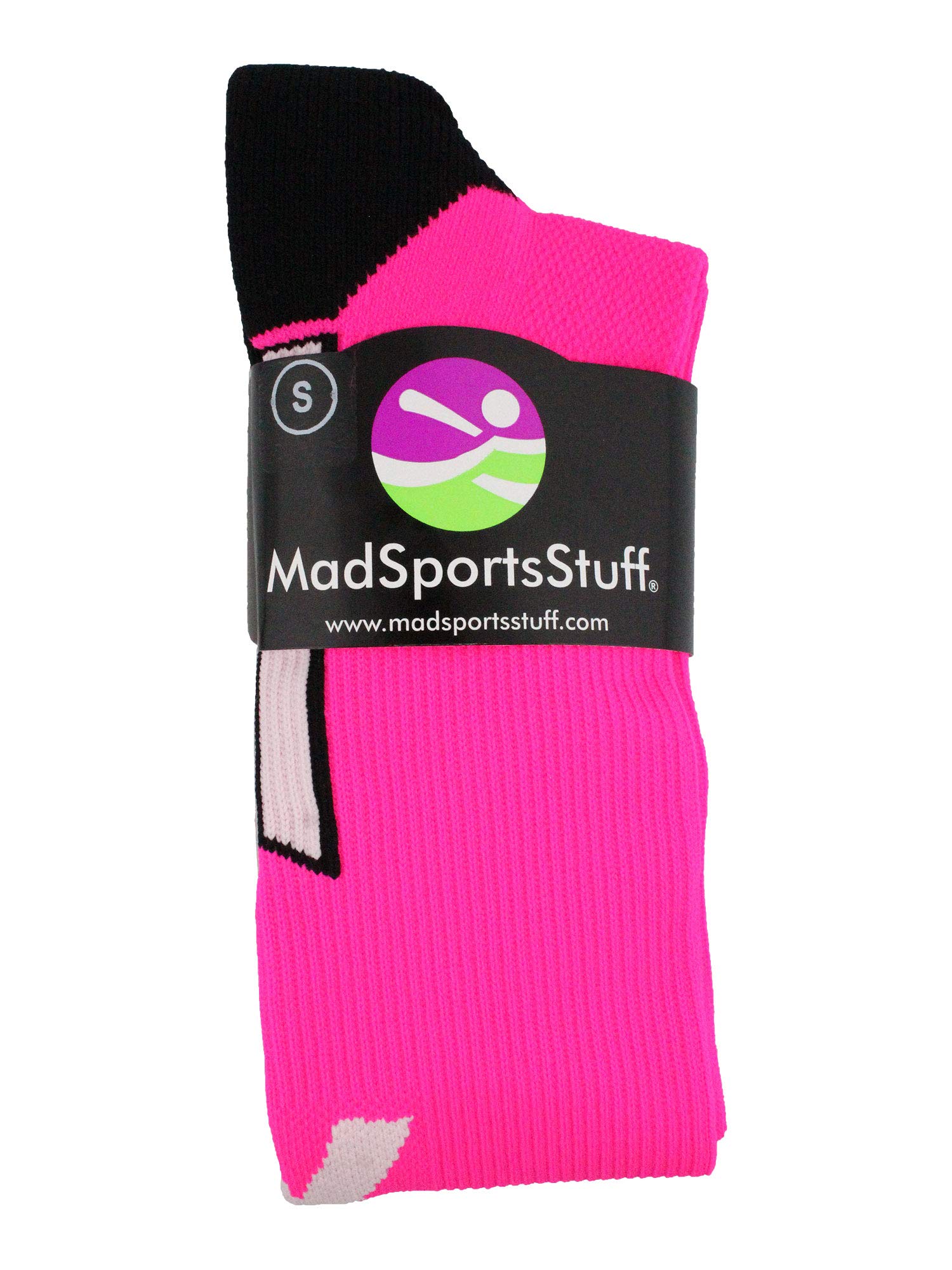 MadSportsStuff Triumph Pink Ribbon Awareness OTC Socks (Neon Pink/Pale Pink, Small)