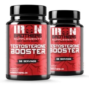 testosterone booster for men - estrogen blocker - supplement natural energy, strength & stamina - lean muscle growth - promotes fat loss - increase male performance (2 bottles)