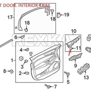 Rexka 30pcs Center Console Radio DVD Dash Panel Switch Bezel Clip Body Trim Retainer Compatible with Ford Mercury Mustang Edge Escape Expedition F-150 Explorer Jeep Dodge Challenger