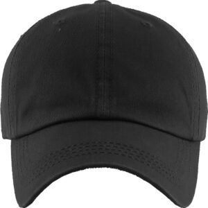 PONY-CLASSIC BLK Classic Plain Ponytail Messy High Bun Headwear Adjustable Cotton Trucker Mesh Glitter Hat Baseball Cap (Adjustable, Black Classic)