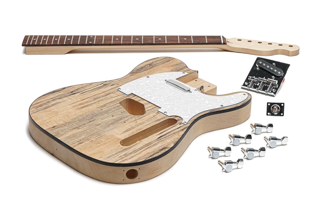 Solo TCK-1SM DIY Electric Guitar Kit With Spalted Maple Top