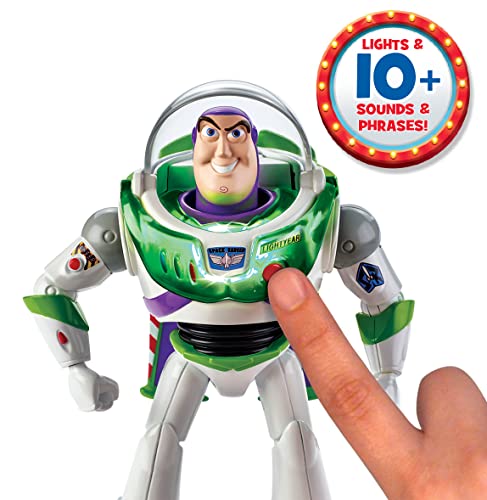 Disney Pixar Toy Story 4 Blast-Off Buzz Lightyear Figure, 7 in / 17.78 cm-Tall, with Lights, Phrases, Sounds and Pop-Out Wings, Gift for Kids 3 Years and Older [Amazon Exclusive]