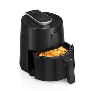 hamilton beach air fryer oven 3.7 quarts, digital with 6 presets, easy to clean nonstick basket, black (35050)