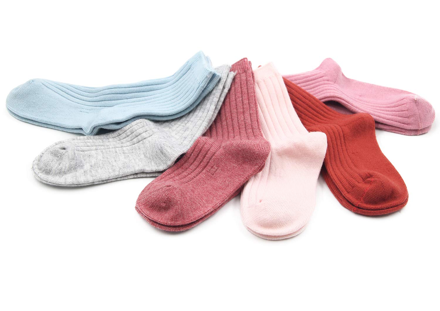 HowJoJo Girls Wool Socks Kids Crew Seamless Winter Warm Thermal Socks 6 Pack 6-8 Years